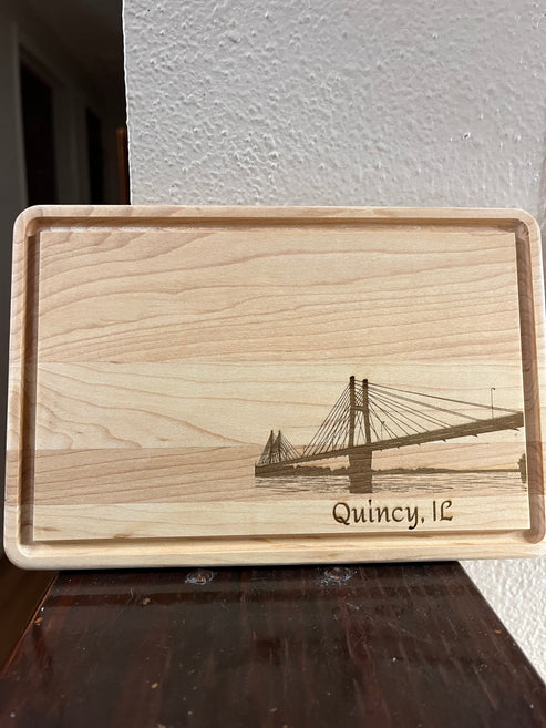 9x6 Maple Cutting Board w/logo – Muddy River Engraving